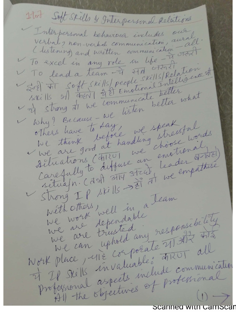 SOFT SKILLS NOTES | PDF