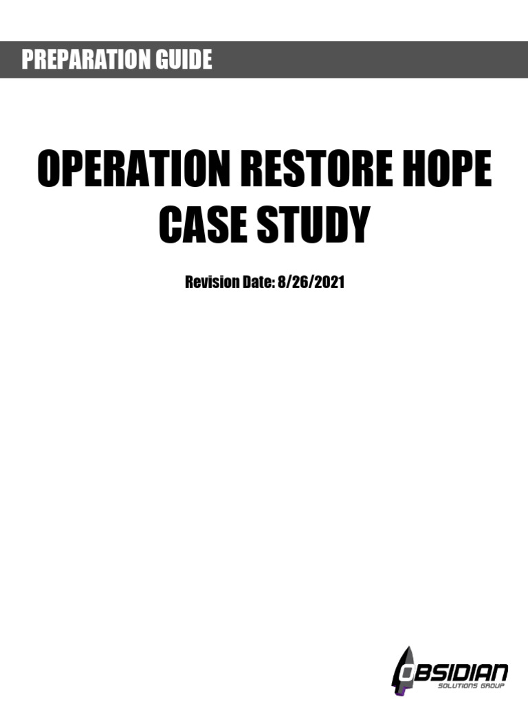 Somalia Case Study Prep Guide - 210826 | PDF | Somalia