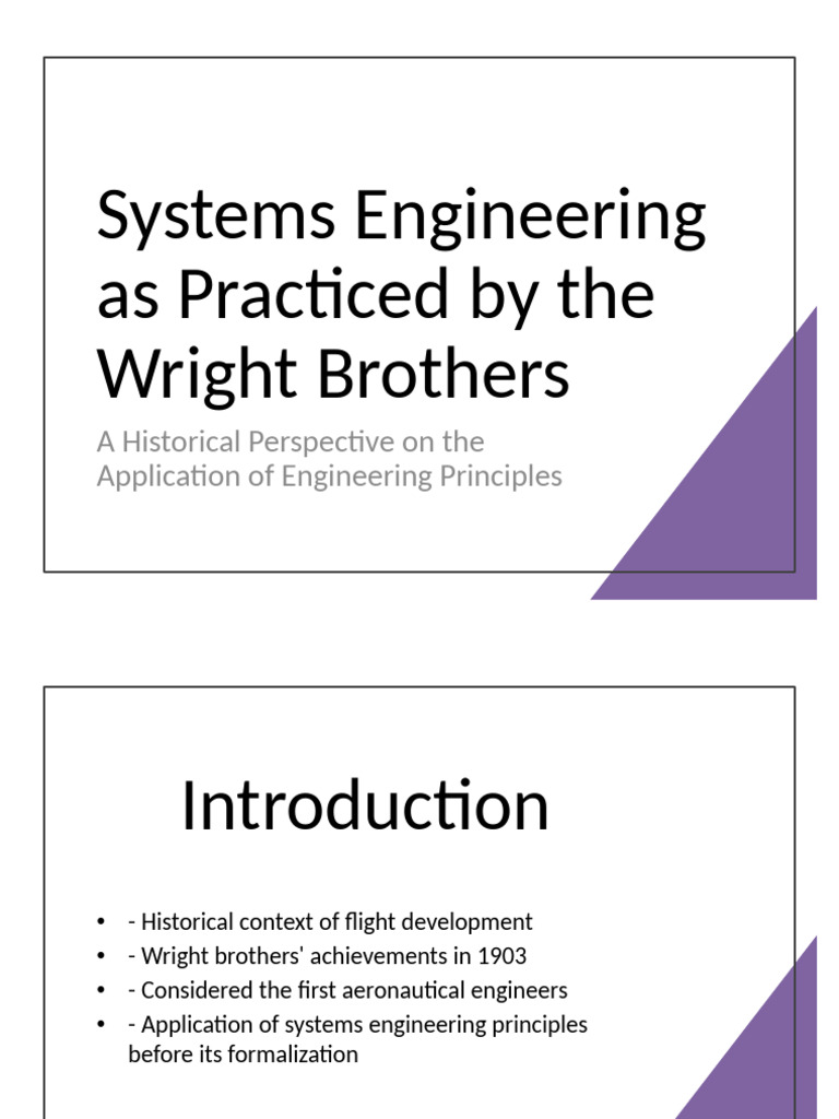 Wright Brothers Systems Engineering | PDF