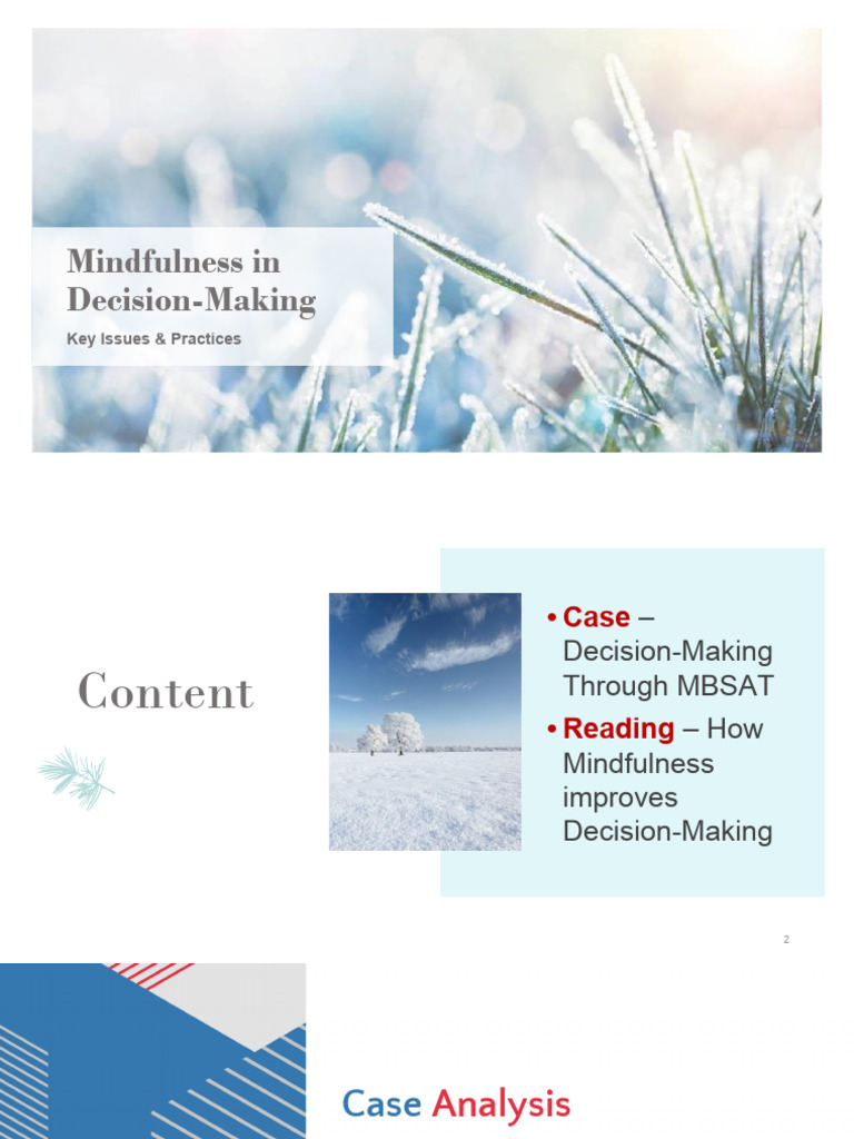 MF 7 | PDF | Mindfulness | Decision Making