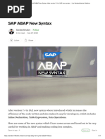 SAP ABAP 7.4 Syntax | PDF | String (Computer Science) | Software Development