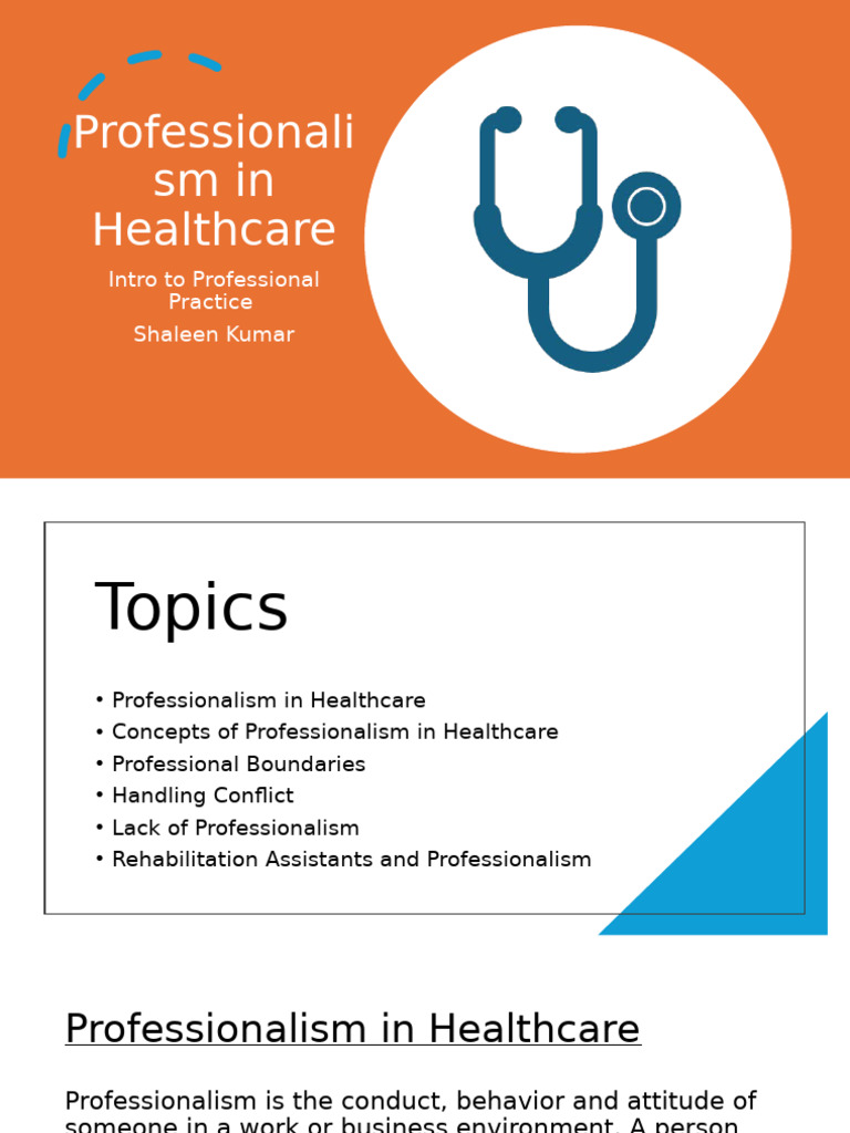 Professionalism in Healthcare | PDF | Health Care | Confidentiality