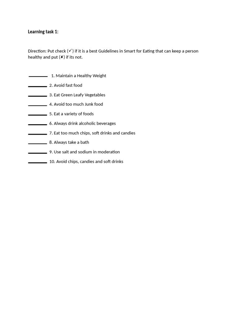 Learning task 1 | PDF