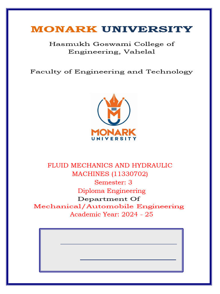 Fmhm Lab Manual Dip Auto - Mech | PDF | Reynolds Number | Fluid Dynamics