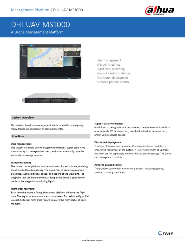 DHI-UAV-MS1000 Datasheet | PDF | Unmanned Aerial Vehicle | Computing