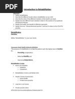 BSRM Rehabilitation Standards Overview | PDF | Physical Therapy ...