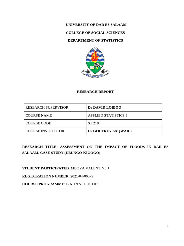 Research about flood | PDF | Flood | Sampling (Statistics)