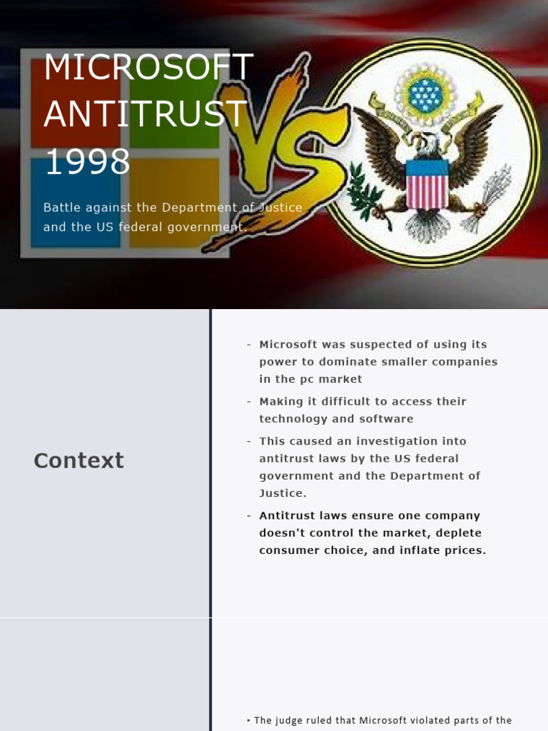Microsoft Antitrust 1998 | PDF