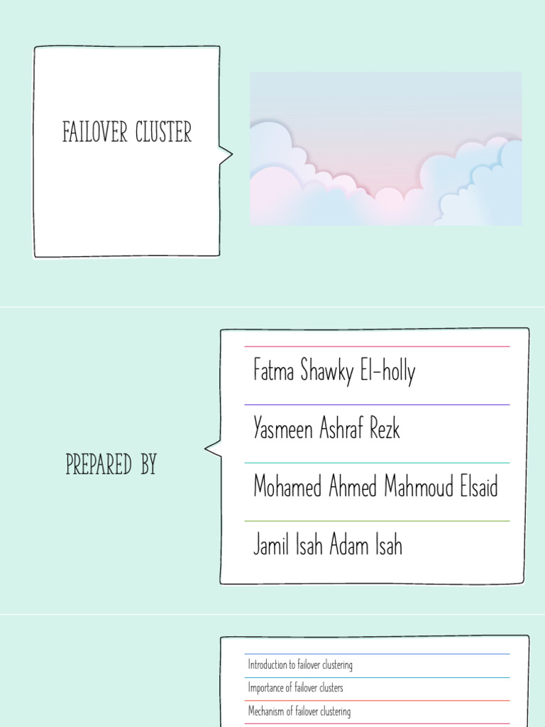 Failover Cluster | PDF | Computer Cluster | Server (Computing)