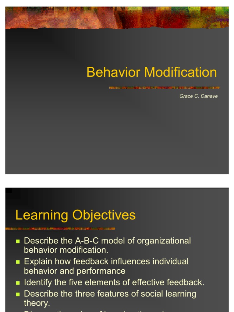 Behavior Modification Steps | PDF