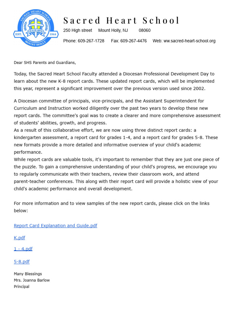 SHS Report Card 2024-2025 | PDF