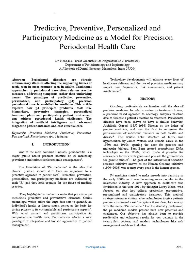 Predictive, Preventive, Personalized and Participatory Medicine As A ...
