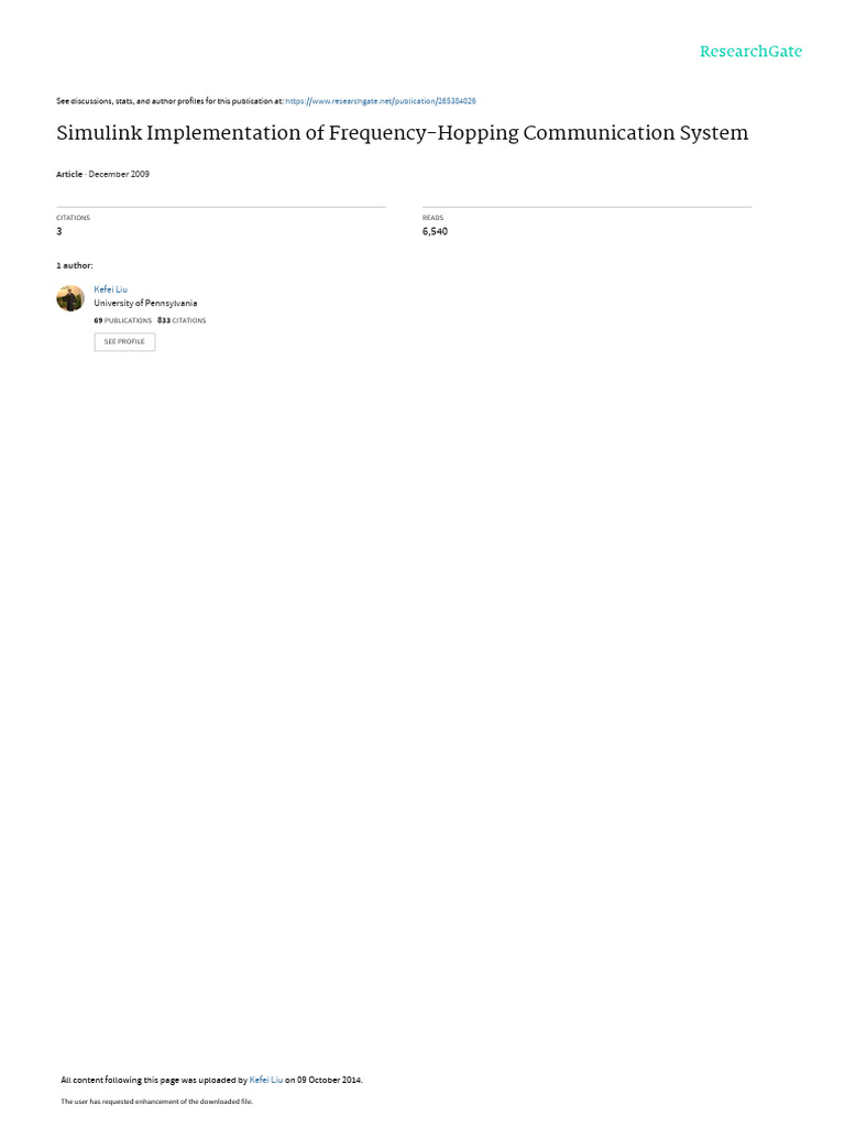Simulink Implementation Of Frequency Hopping Communication System Pdf Modulation Detector