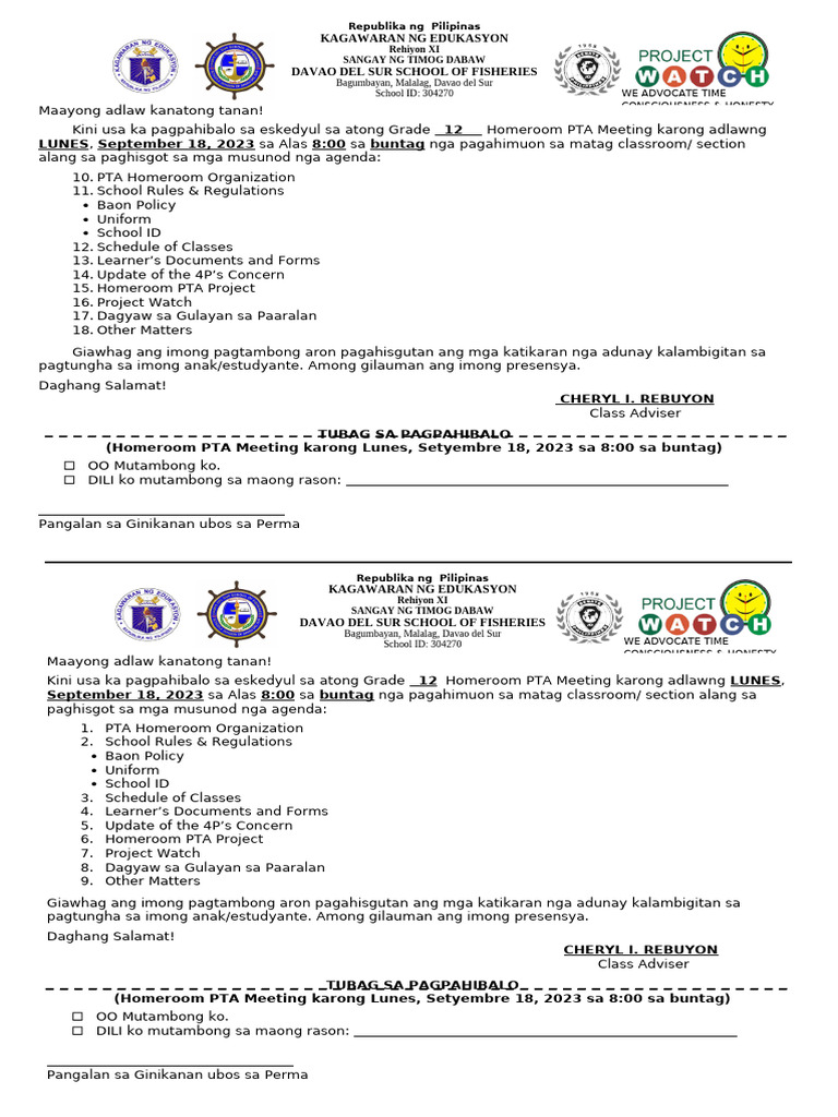 Hpta Letter | PDF
