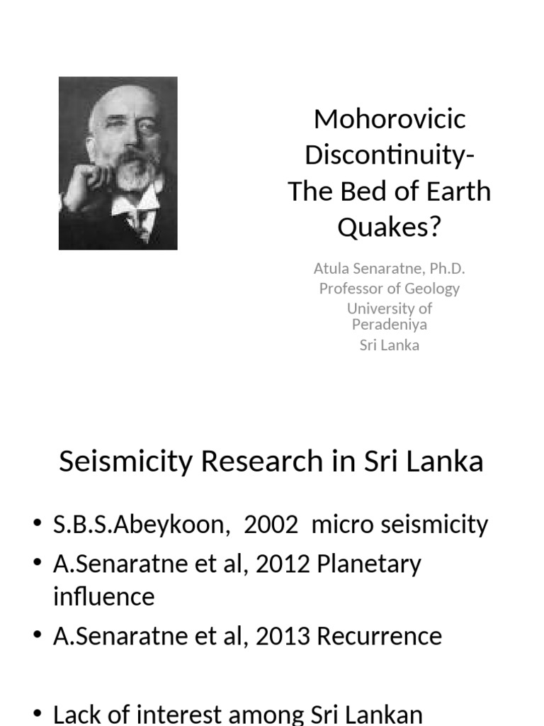 Mohorovicic Discontinuityppt | PDF | Geology | Geophysics