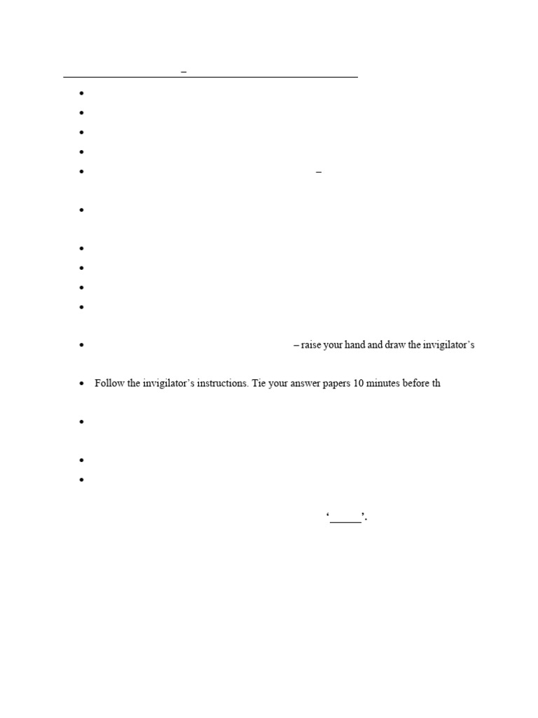 Examination Instructions | PDF