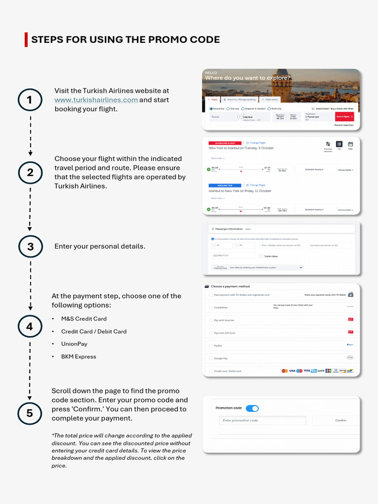 How to Use Turkish Airlines Promo Code | PDF