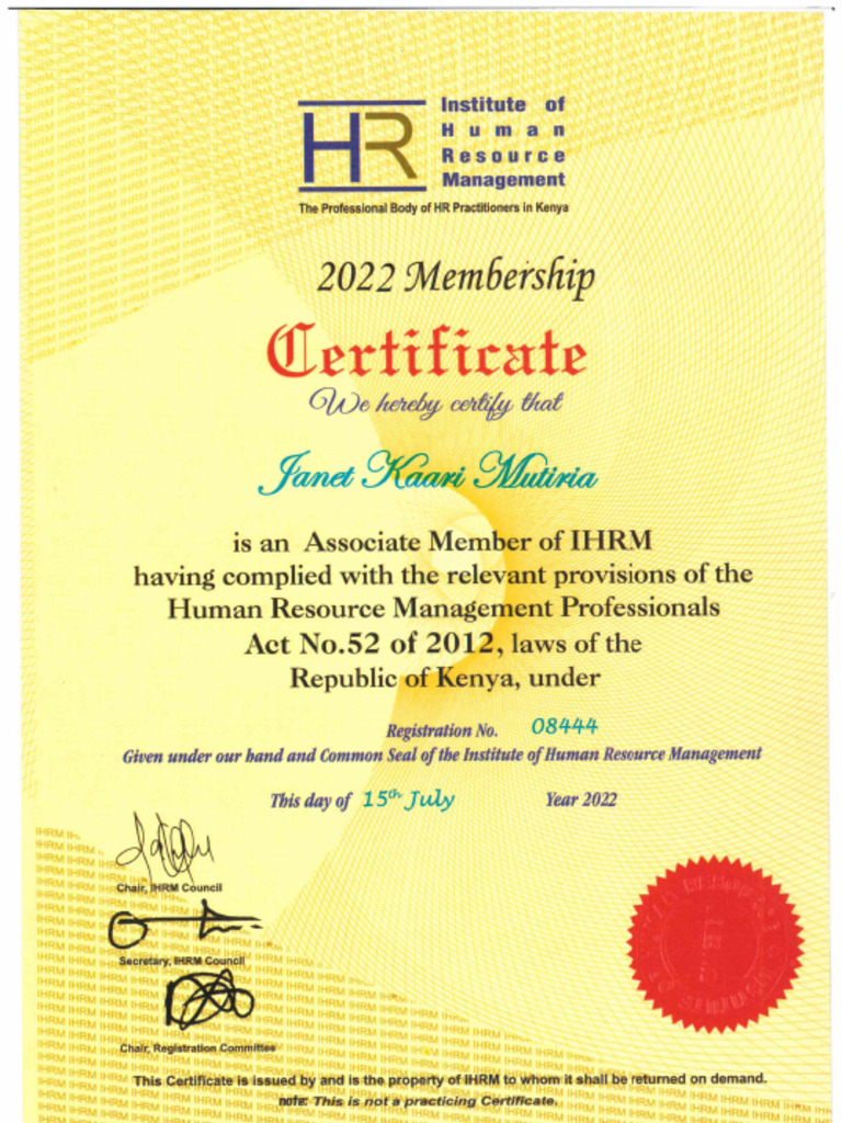 IHRM Membership | PDF