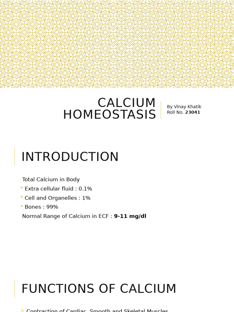 Calcium Homeostasis. | PDF | Bone | Calcium