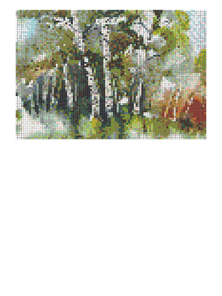 Perler Beads Design - Birch Trees Watercolour 100 X 72 | PDF
