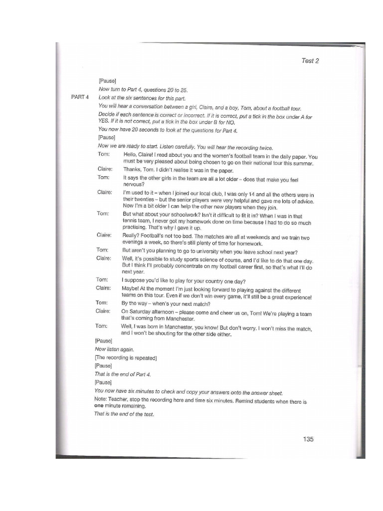 Cambridge Preliminary English Test 7-141-178 | PDF