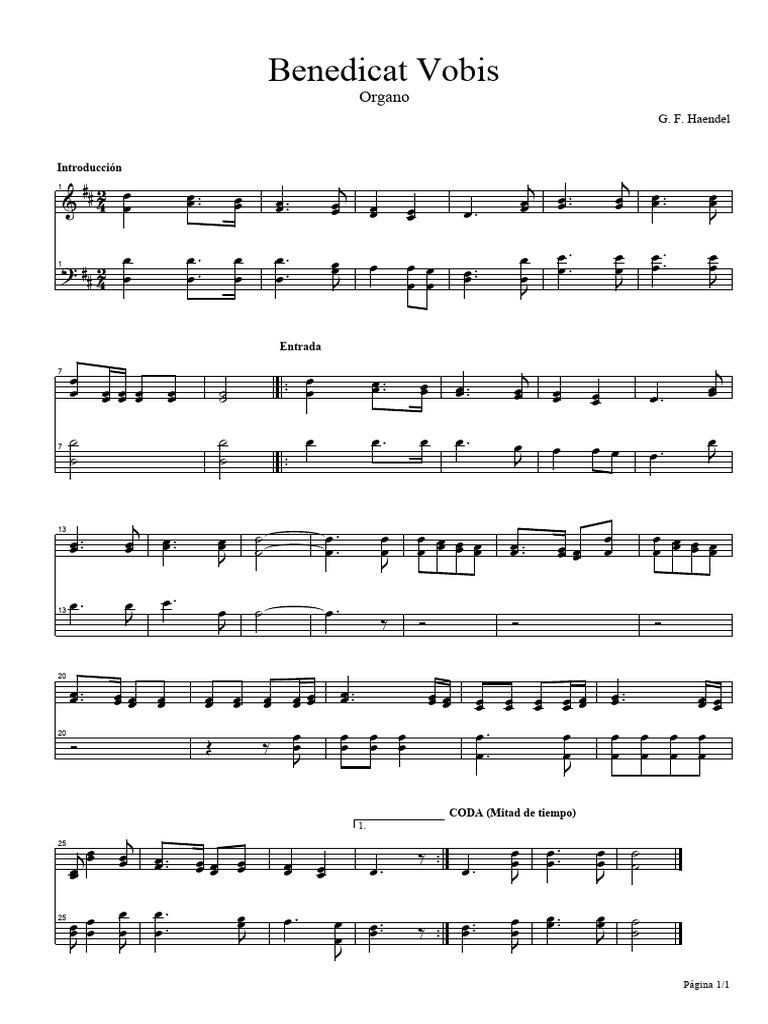 Benedicat Vobis-Haendel | PDF