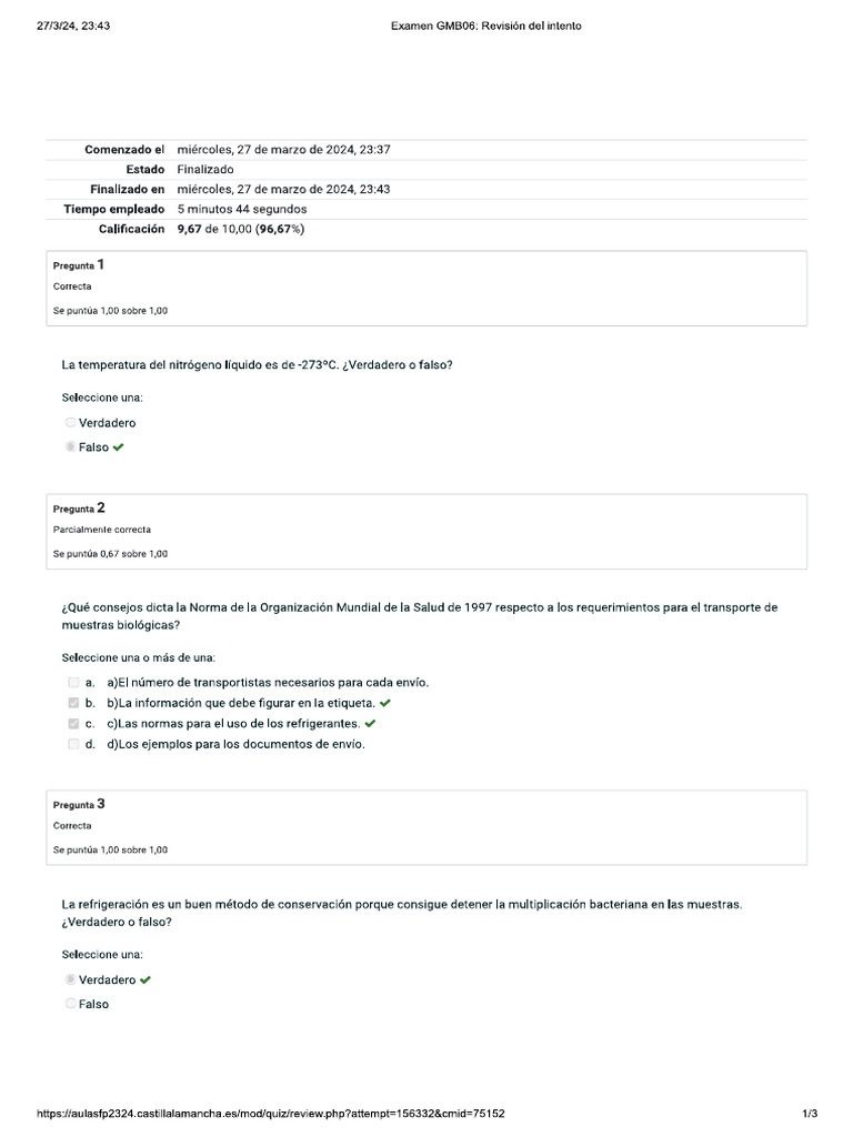 EXAMEN 1 T6 GMB | PDF