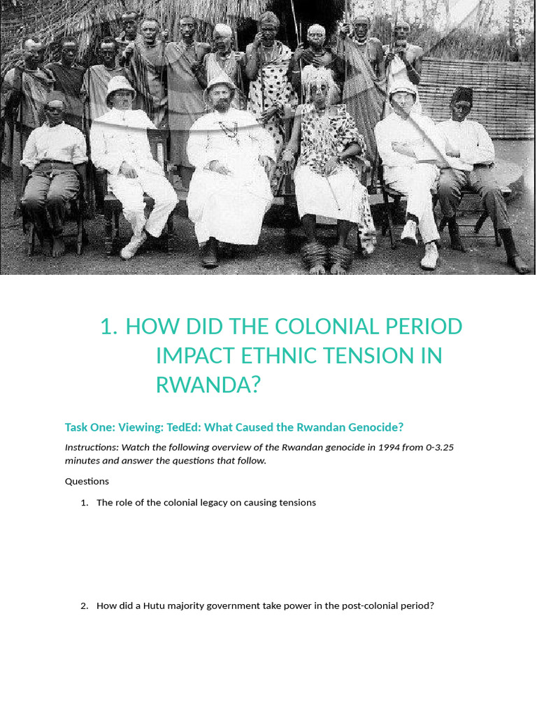 1 How did the colonial period impact ethnic tension in Rwanda | PDF ... 1 How did the colonial period impact ethnic tension in Rwanda | PDF ...