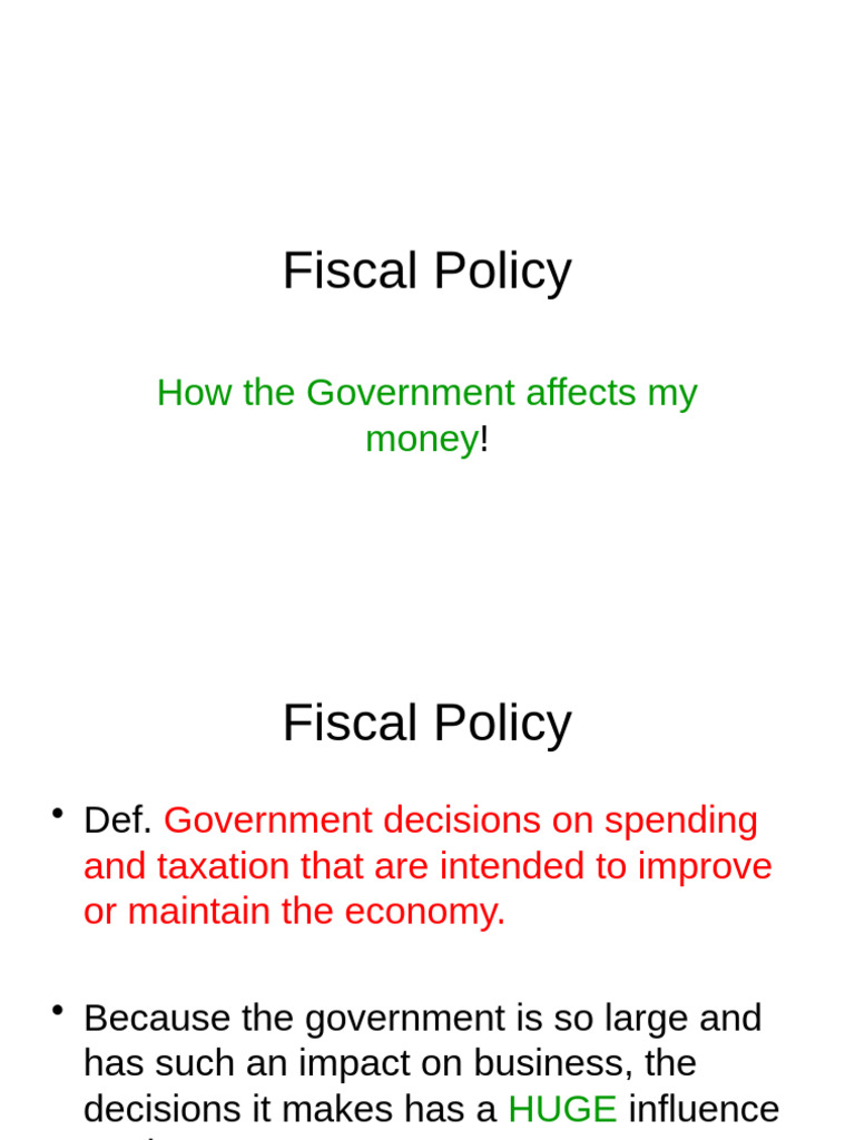 Fiscal Policy Tools | PDF | Fiscal Policy | Recession