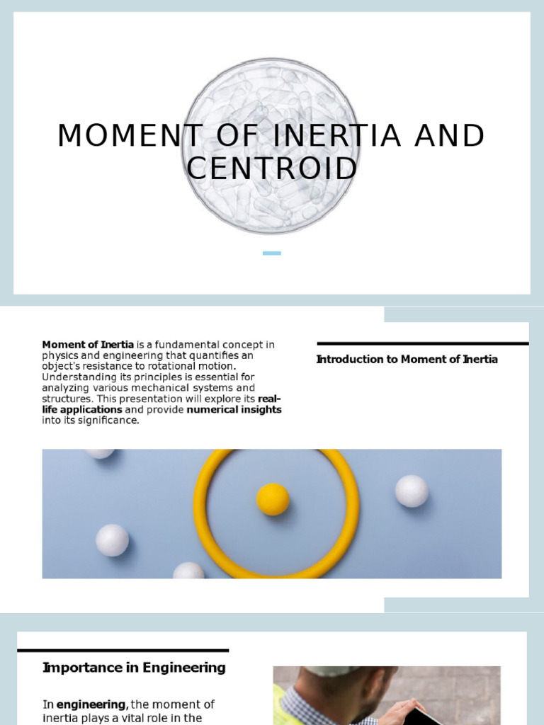 Moment of Inertia and Centroid | PDF
