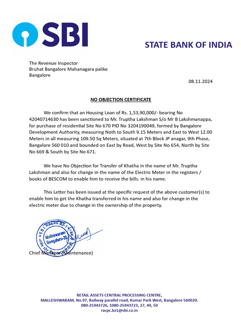 Sbi Noc | PDF