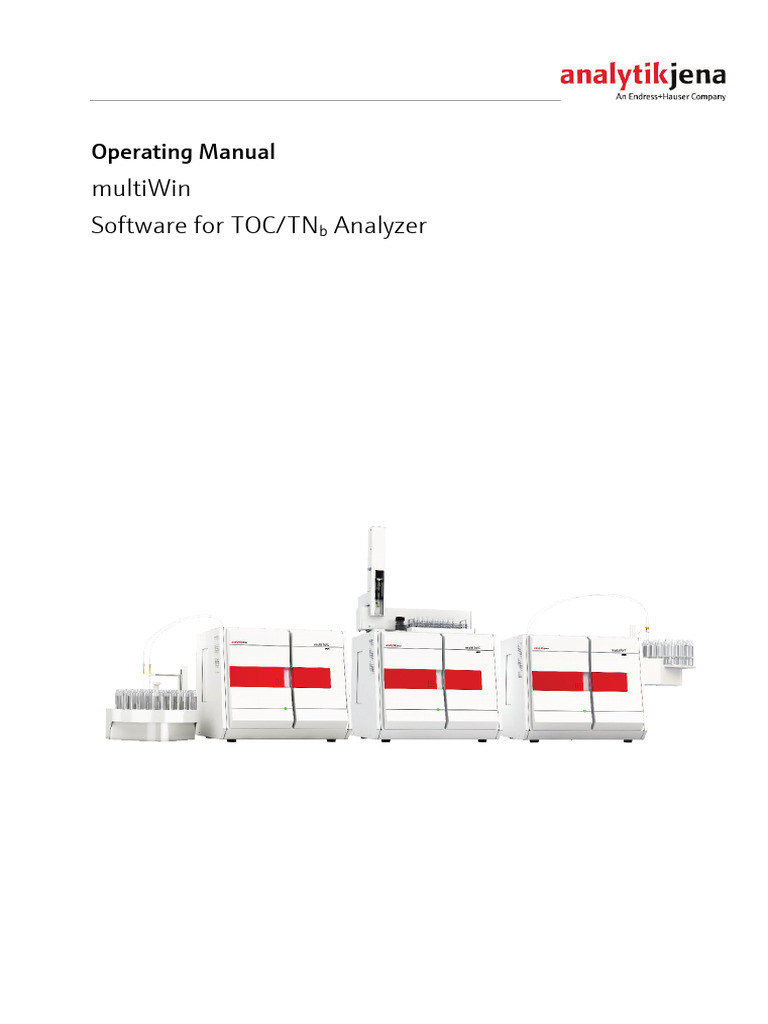 Manual MultiWin NC En | PDF | Window (Computing) | Total Organic Carbon