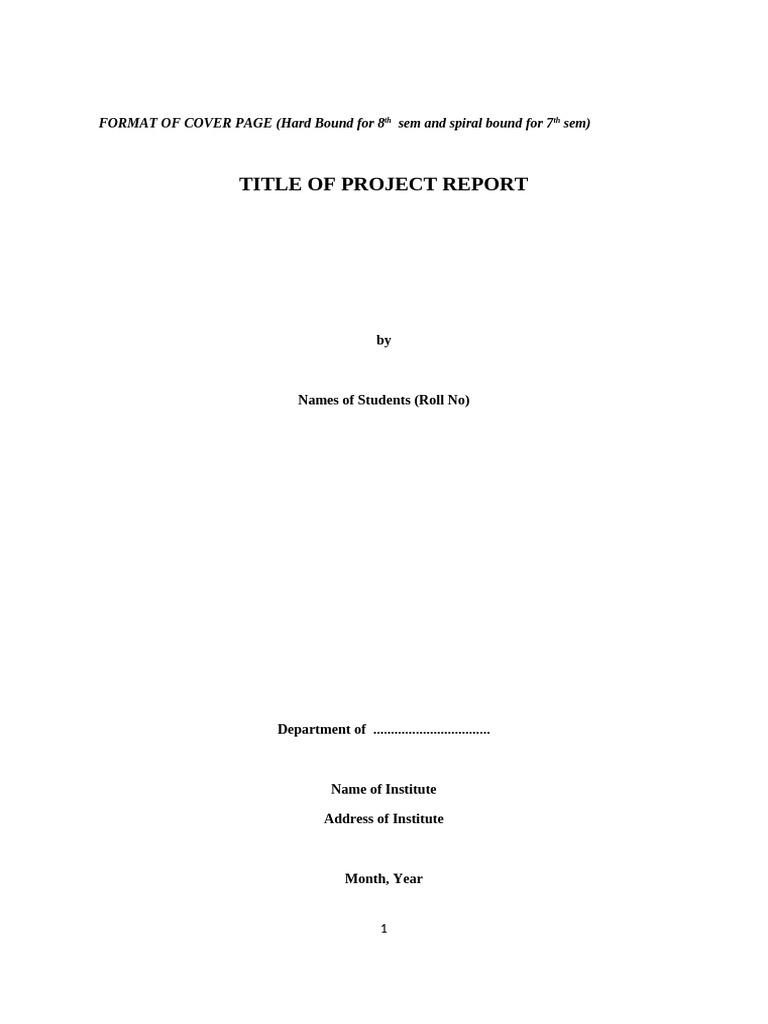 Format For Final Year Project Report | PDF | Use Case | Microsoft Sql ...