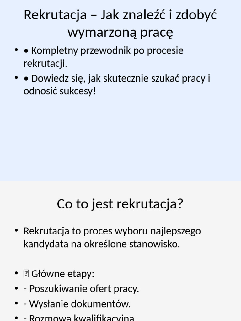 Rekrutacja Prezentacja Updated | PDF