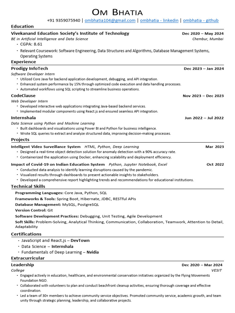Resume Updated Citi Applications Development Programmer Analyst Pdf Databases Python