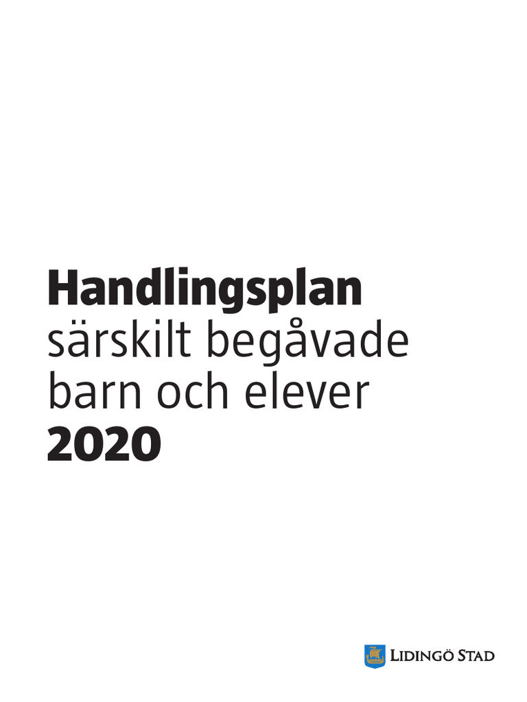 Handlingsplan Särskilt Begåvade Barn Och Elever | PDF