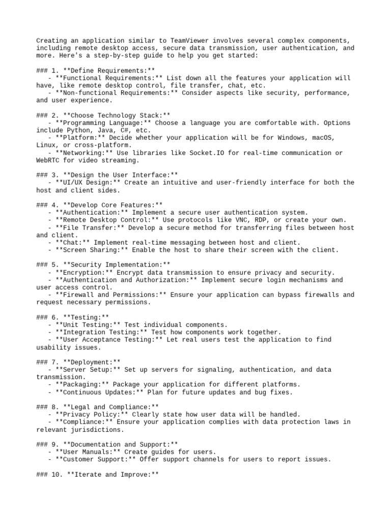 Creating An Application Similar To TeamViewer | PDF | Remote Desktop ...