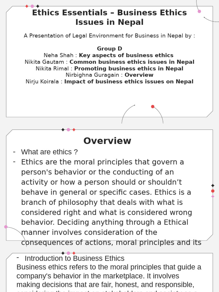 Ethics Essentials - Business Ethics Issues in Nepal | PDF | Business ...