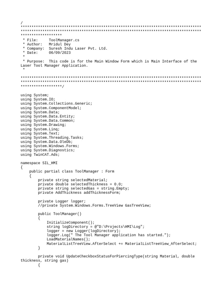 Tool Manager - CODE - 051023 | PDF | Computer Science | Software