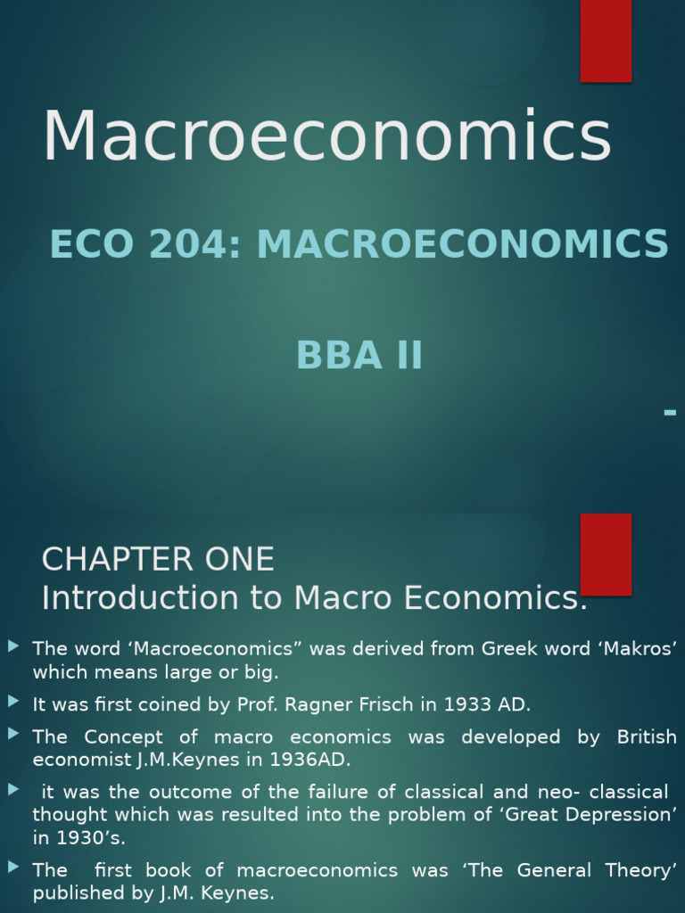 Macro CH 1 Introduction | PDF | Macroeconomics | Economics