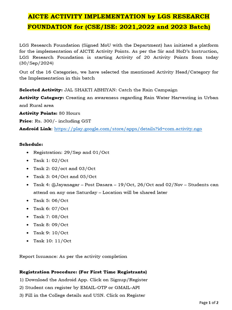 Activity Points Registration - LGSRF | PDF | Computing | World Wide Web