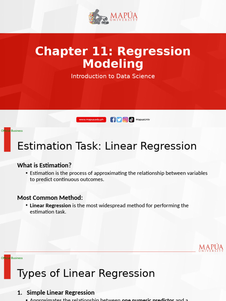 Chapter 11 - Regression Modeling | PDF