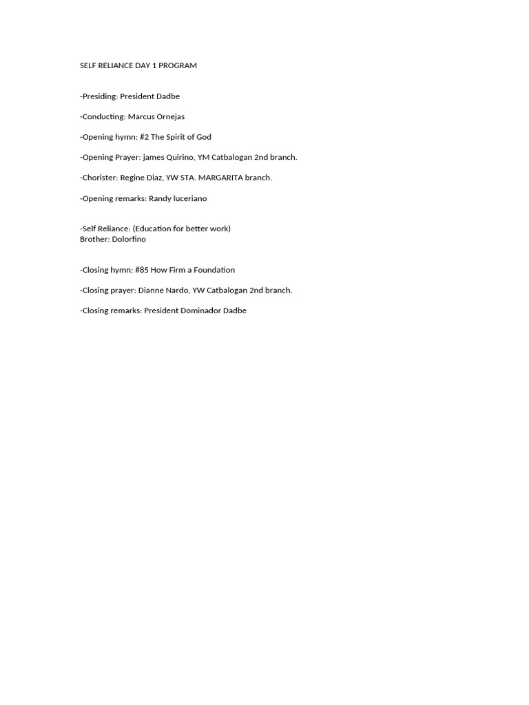 Day 1 Program | PDF
