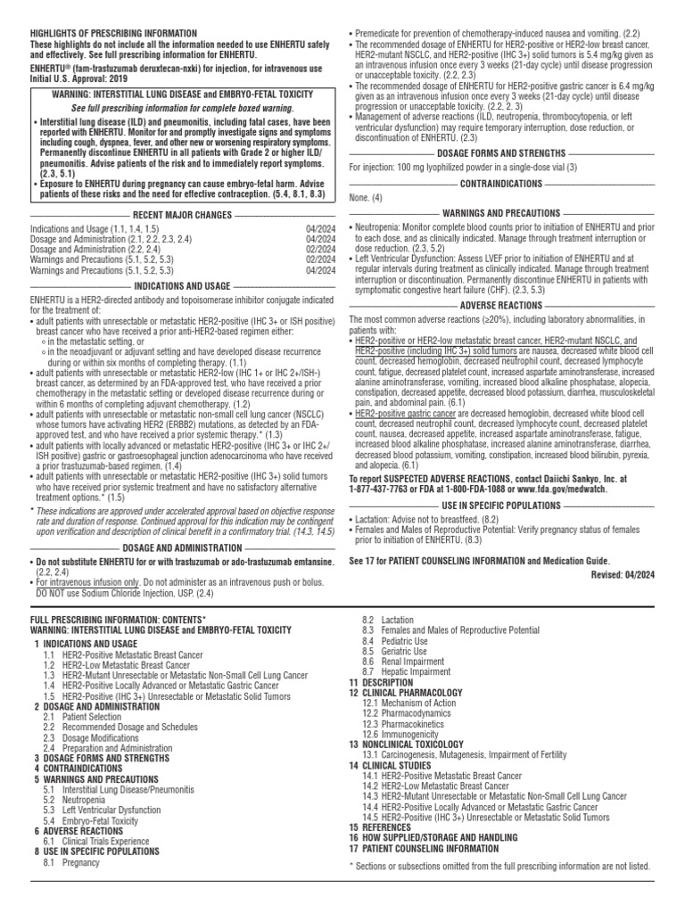 Enhertu | PDF | Clinical Medicine | Causes Of Death