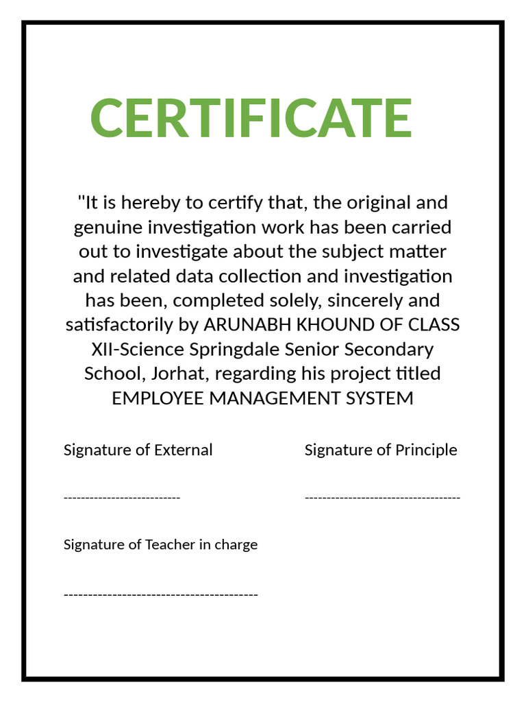 Certificate | PDF