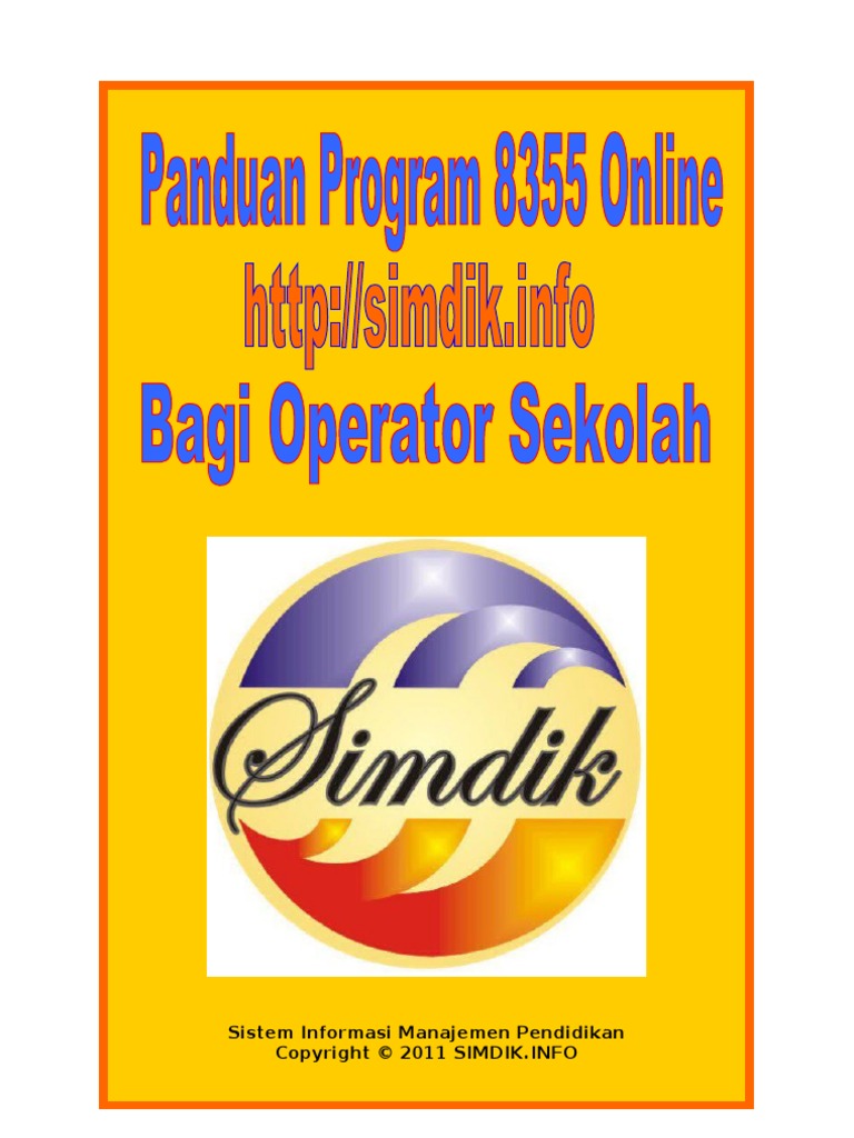 Petunjuk Web Online Simdik - Info Bagi Operator Sekolah | PDF