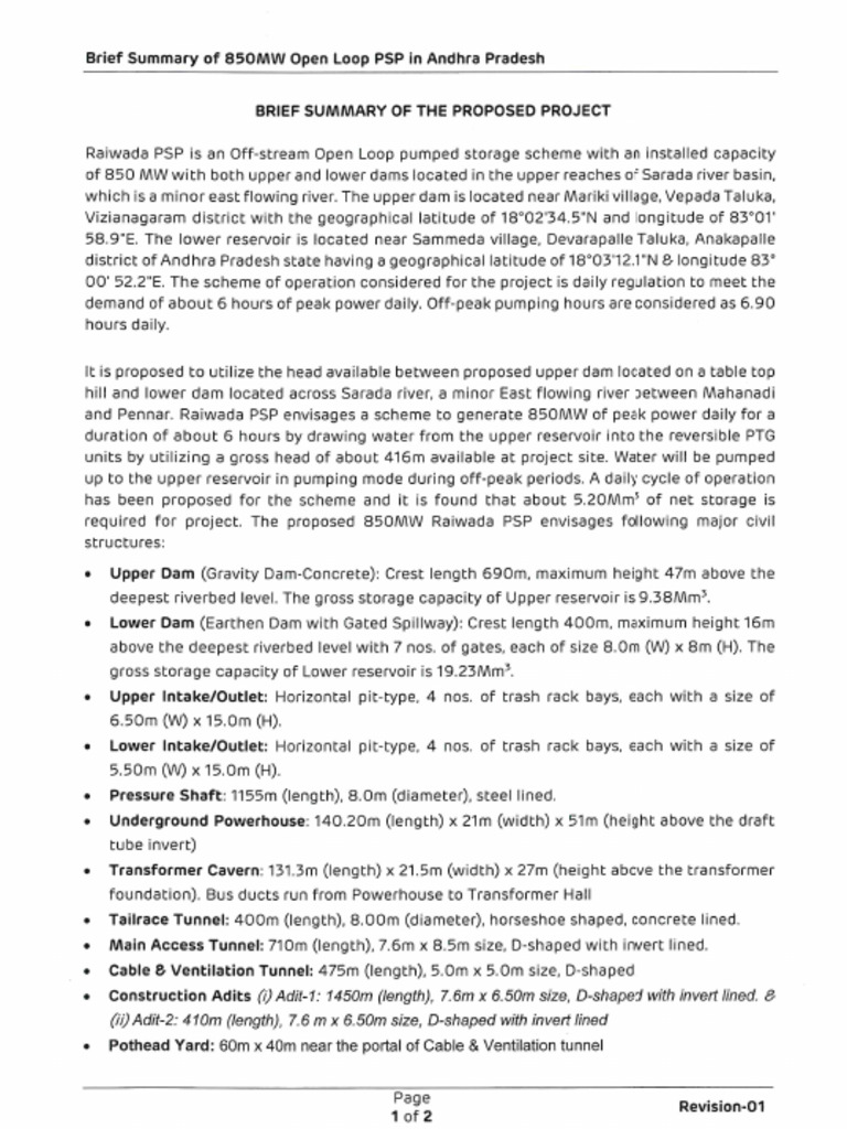 Brief Summary of Proposed Project | PDF