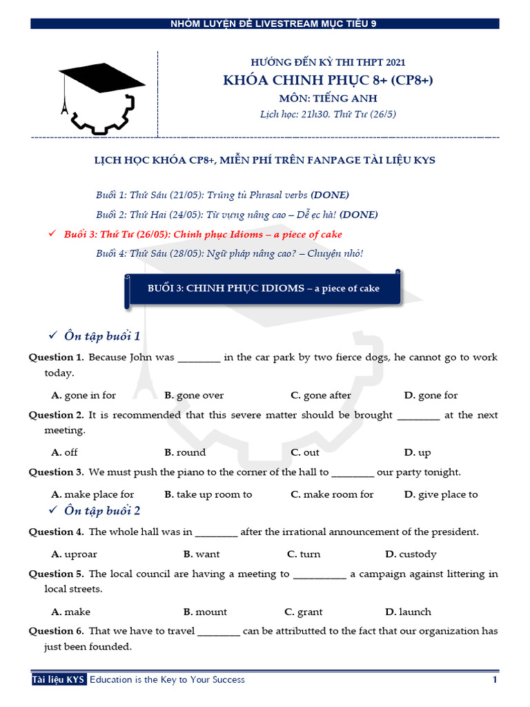 (CP8+) Bu I 3. Chinh PH C Idioms | PDF