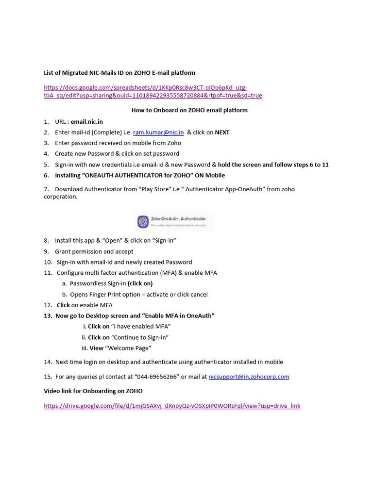 Zoho Onboarding | PDF