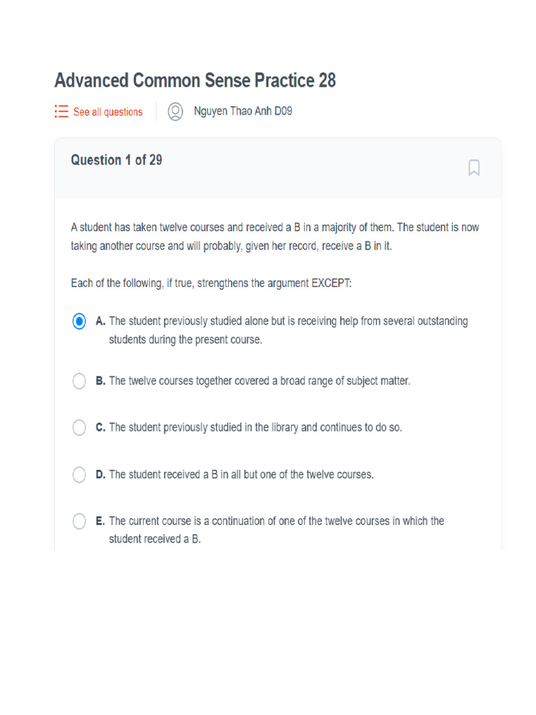 Advanced Commen Sense p28 | PDF
